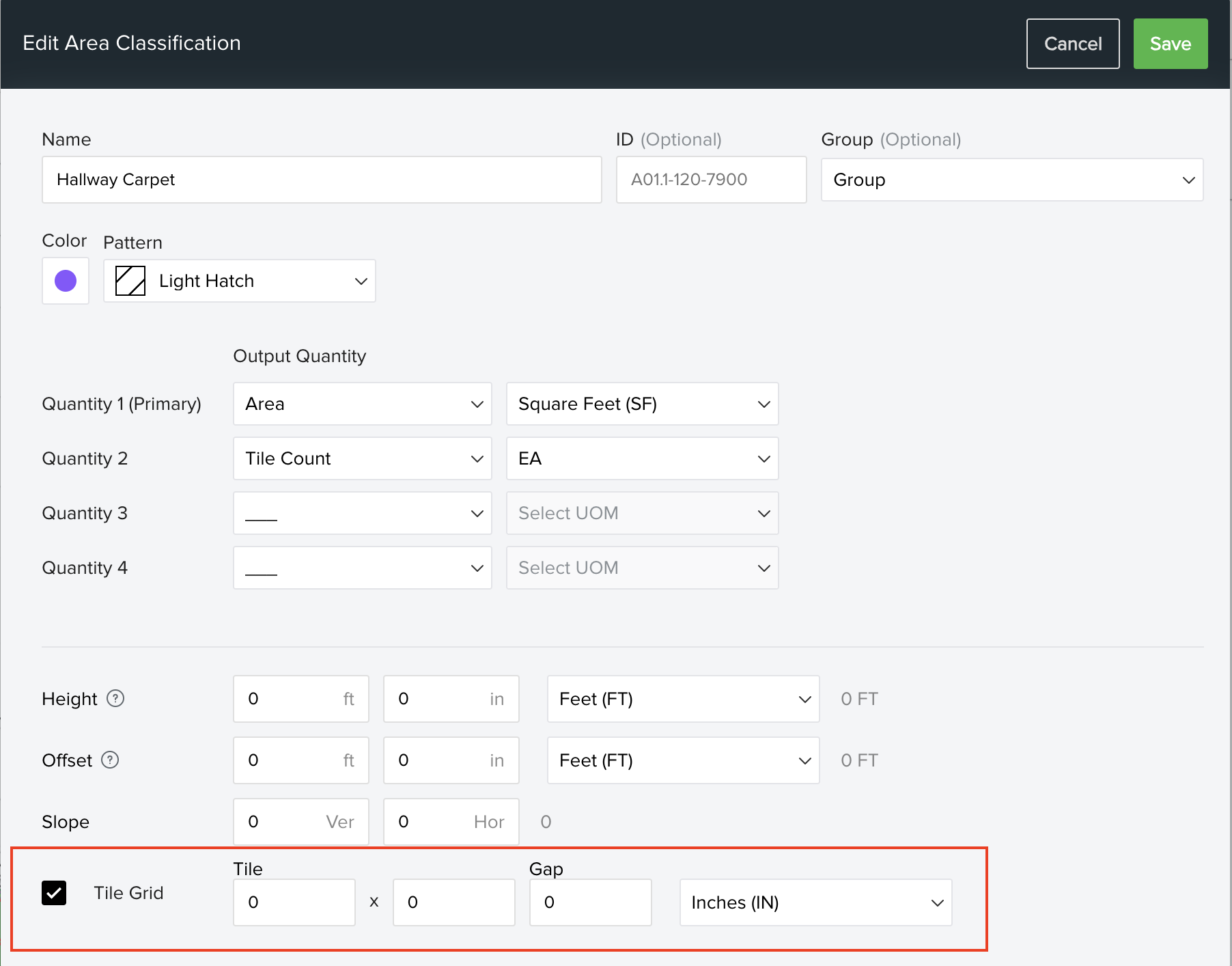 Area Classifications: how to create, draw & edit