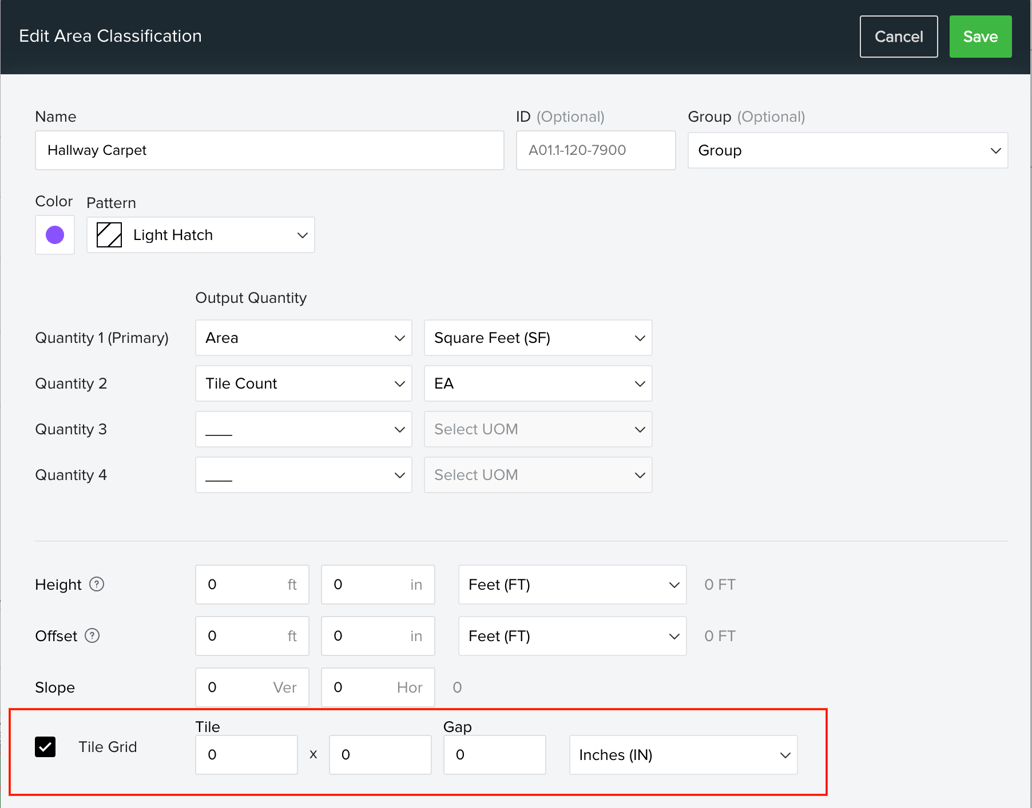 Area Classifications: how to create, draw & edit